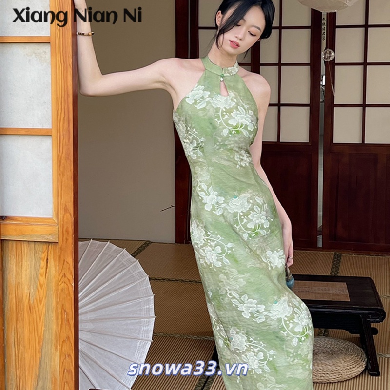 Đầm sườn xám XIANG NIAN NI không tay ôm eo thời trang quyến rũ | Shopee Việt Nam