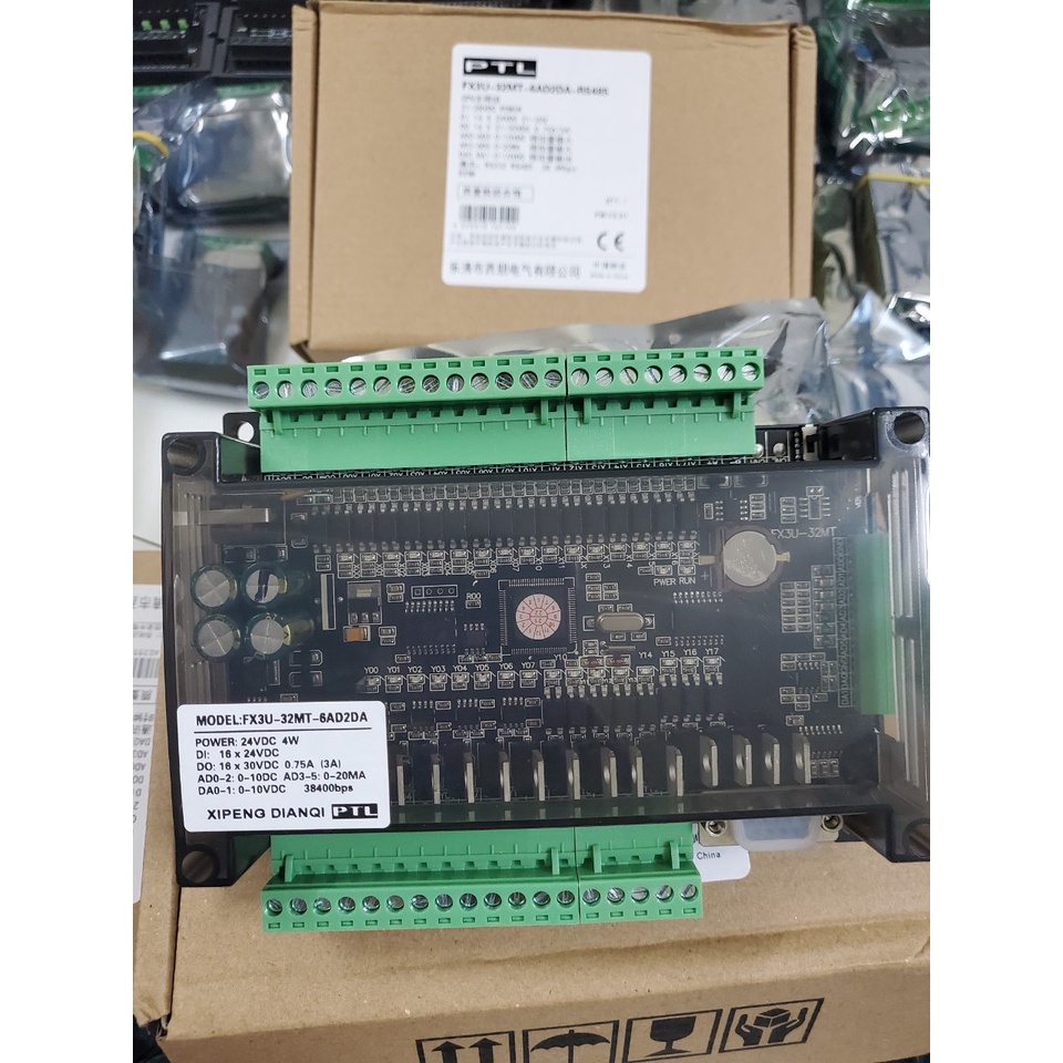 Bo Mạch Lập Trình Plc Mitsubishi Fx3u 6ad 2da Rtc Rs485 Modbus Rtu14mr 14mt 24mt 24mr 32mt 32mr 
