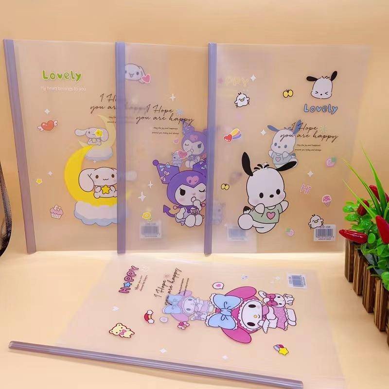 SANRIO Set 4 Bìa Kẹp Tài Liệu Khổ A4 Bằng PVC Họa Tiết Hoạt Hình ...