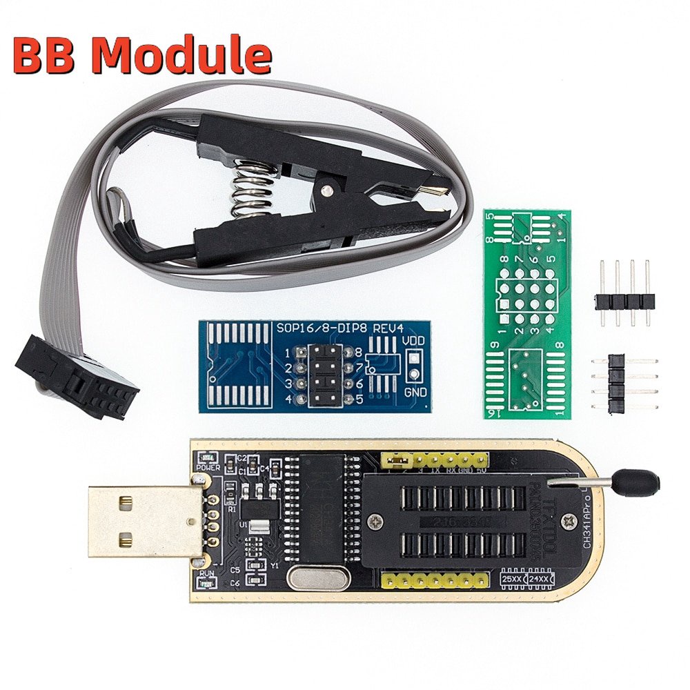 Ch341a / CH341B mô-đun CH341 24 25 Series EEPROM Flash BIOS Mô-đun lập trình USB EEPROM 93CXX ...