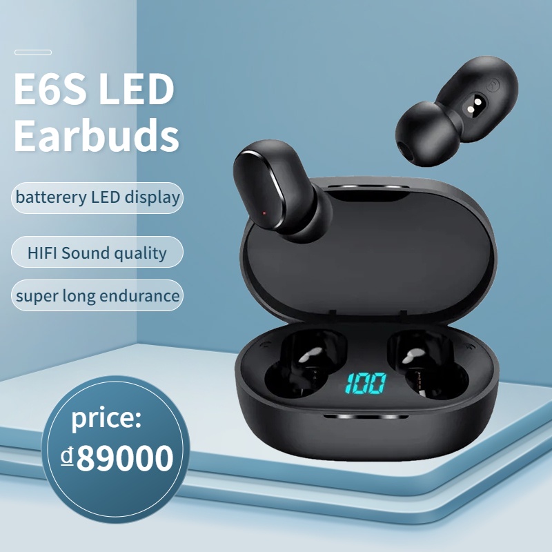 Tai Nghe Không Dây TWS E6S Bluetooth 5.0 Chống Nước Giảm Tiếng Ồn Có ...