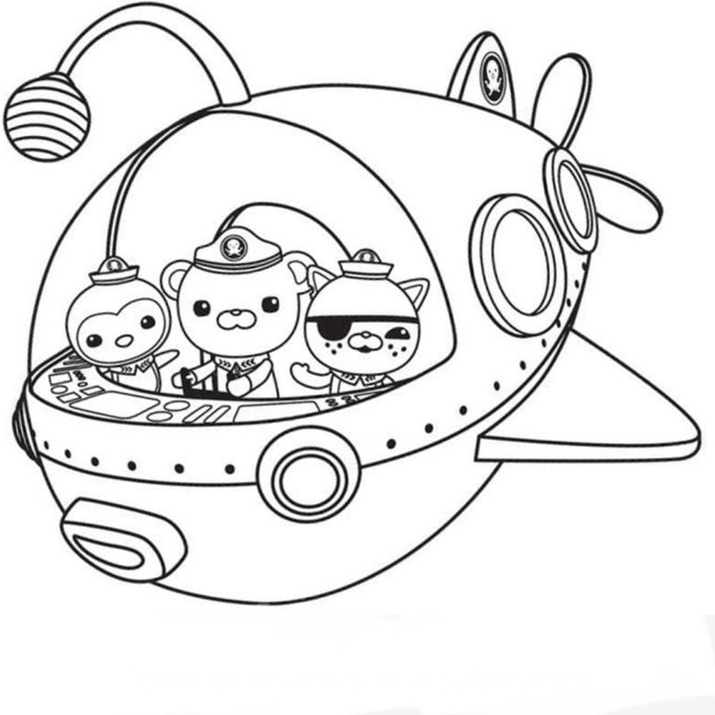 Octonaut Set 10 Tờ Tranh Tô Màu A4 A5 Dành Cho Màu Sáp Màu Chì Tranh TÔ MÀu World Of Anime