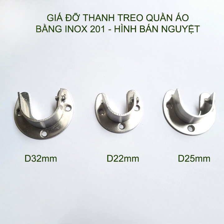 Bộ 2 giá đỡ thanh treo quần áo trong tủ bằng inox 201 không gỉ | Shopee ...
