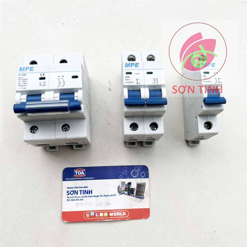 MCB 1P 2P 1 2 PHA CB TÉP ÁT TÔ MÁT ÁP TÔ MÁT 6A 10A 16A 20A 25A 32A 40A 50A 63A 80A 100A MPE ...