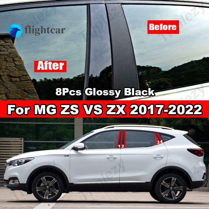 Bộ 8 Miếng Dán Trang Trí Cửa Sổ Xe Hơi MG ZS EV ZX ZST VS 2017-2022 ...