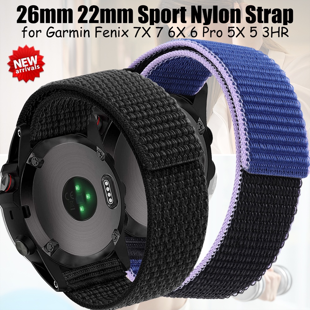 Dây Đeo nylon 26mm 22mm Cho Đồng Hồ Thông Minh Garmin Fenix 7X 7 6X 6 ...