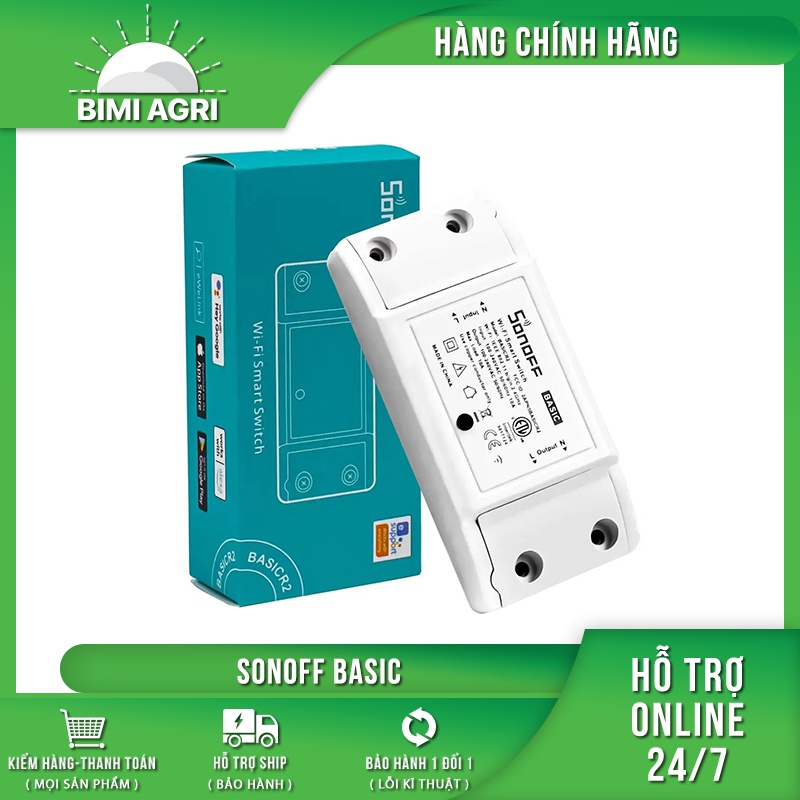 Công tác điều khiển wifi 3G - 4G Sonoff Basic R2 | Shopee Việt Nam