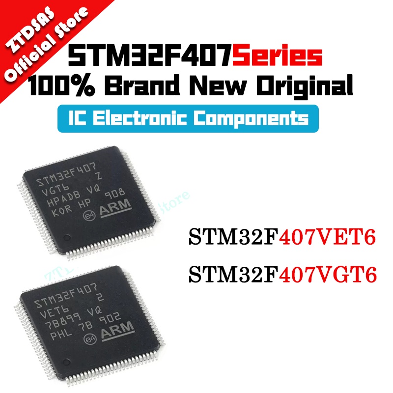 Stm32f407vet6 stm32f407vgt6 stm32f407ve stm32f407vg stm32f407 stm32f stm32 stm ic mcu lqfp-100 ...