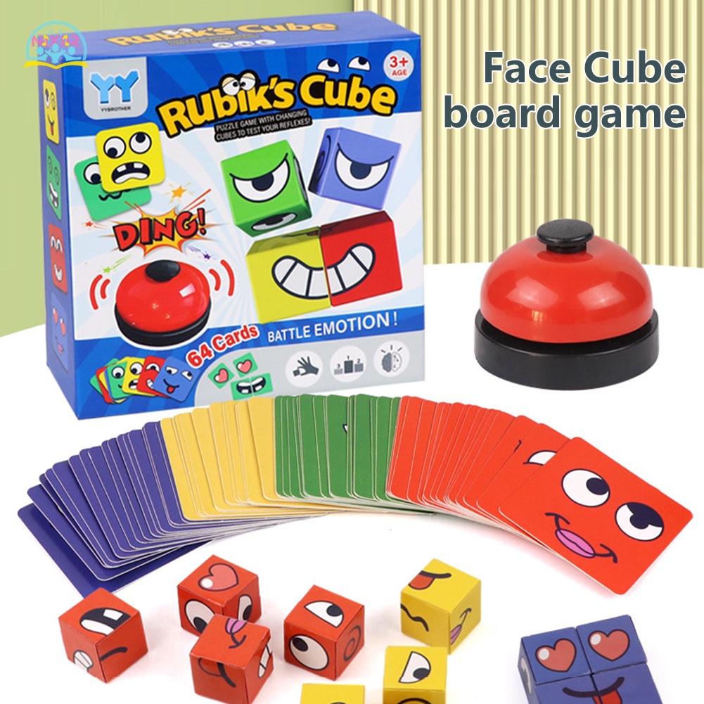Expression puzzle building cubes face-changing building blocks matching ...