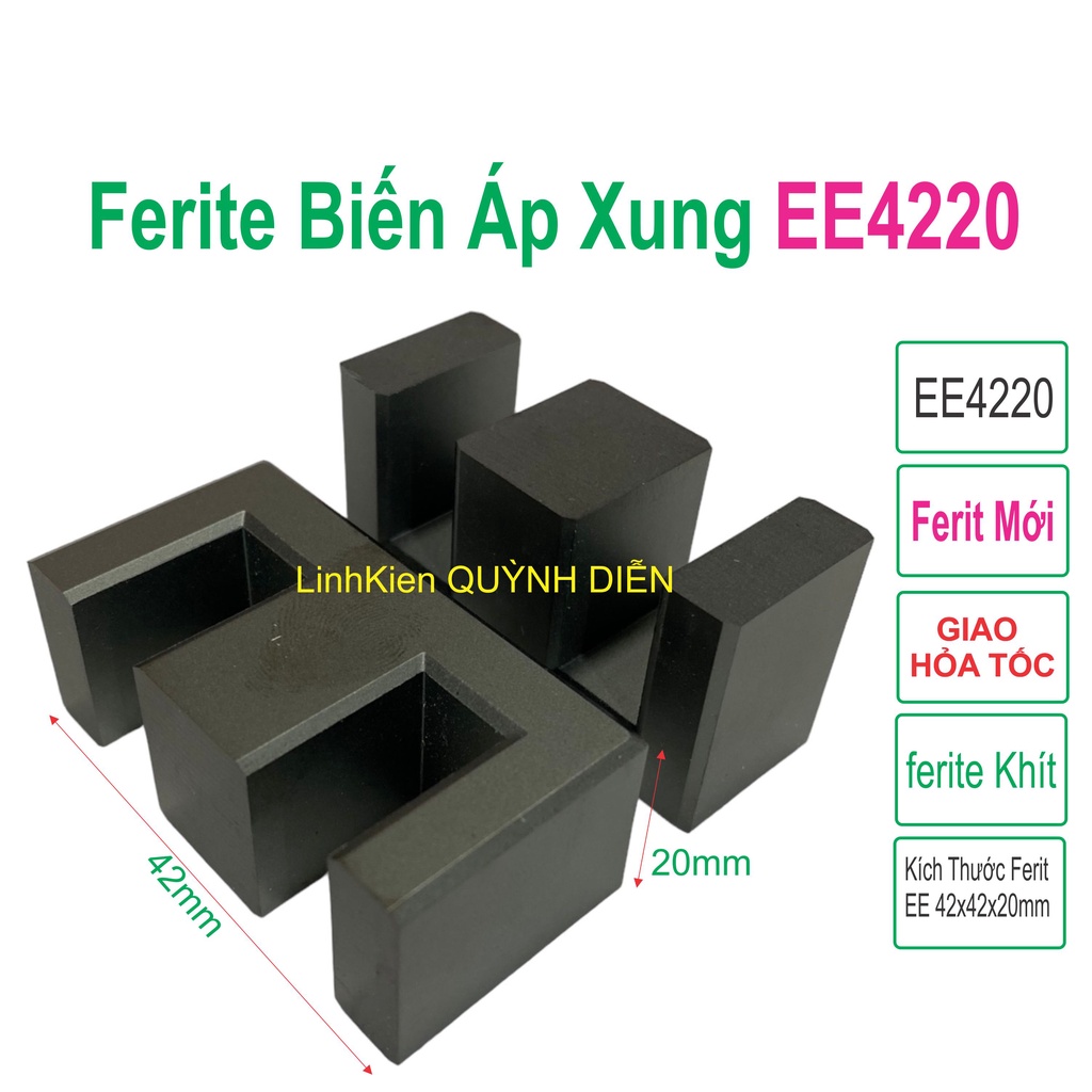 Ferite biến áp xung EE4220 - PC40 - Linh kiện điện tử QUỲNH DIỄN | Shopee Việt Nam