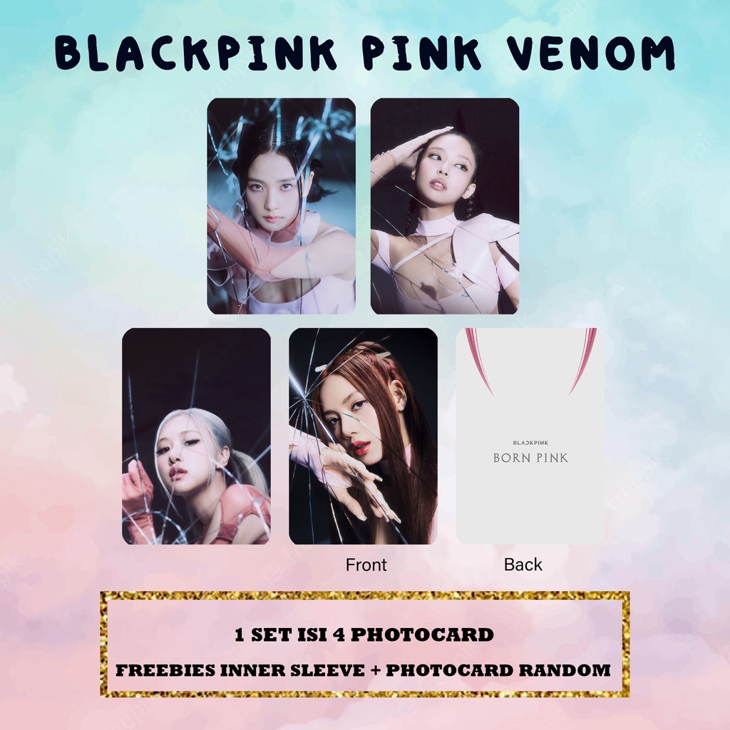 (UNOFF) Set 4 Card Bo Góc Thành viên BLACKPINK - Chủ đề BLACKPINK PINK ...
