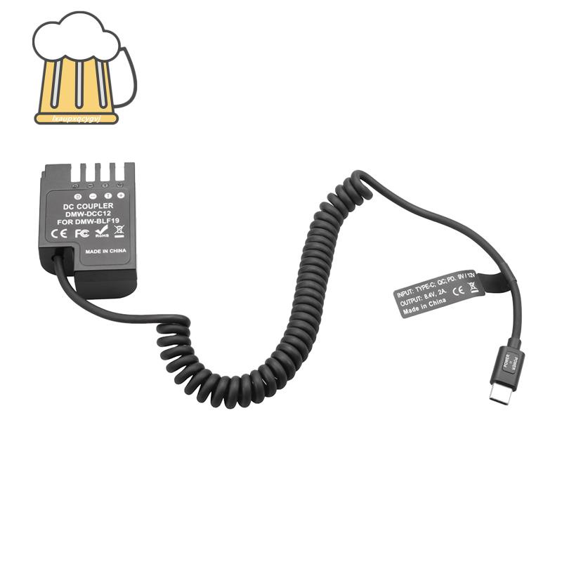 Đầu Nối Pin DMW-BLF19 DCC12 PD USB-C Cho Panasonic GH3 GH4 GH5 GH5S ...