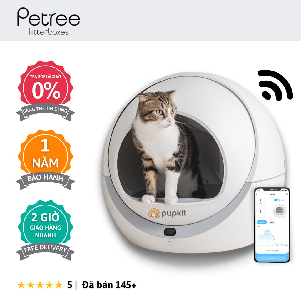 [GIẢM GIÁ SỈ] MÁY DỌN PHÂN MÈO THÔNG MINH PETREE WIFI 1 - HÀNG CHÍNH HÃNG | Shopee Việt Nam