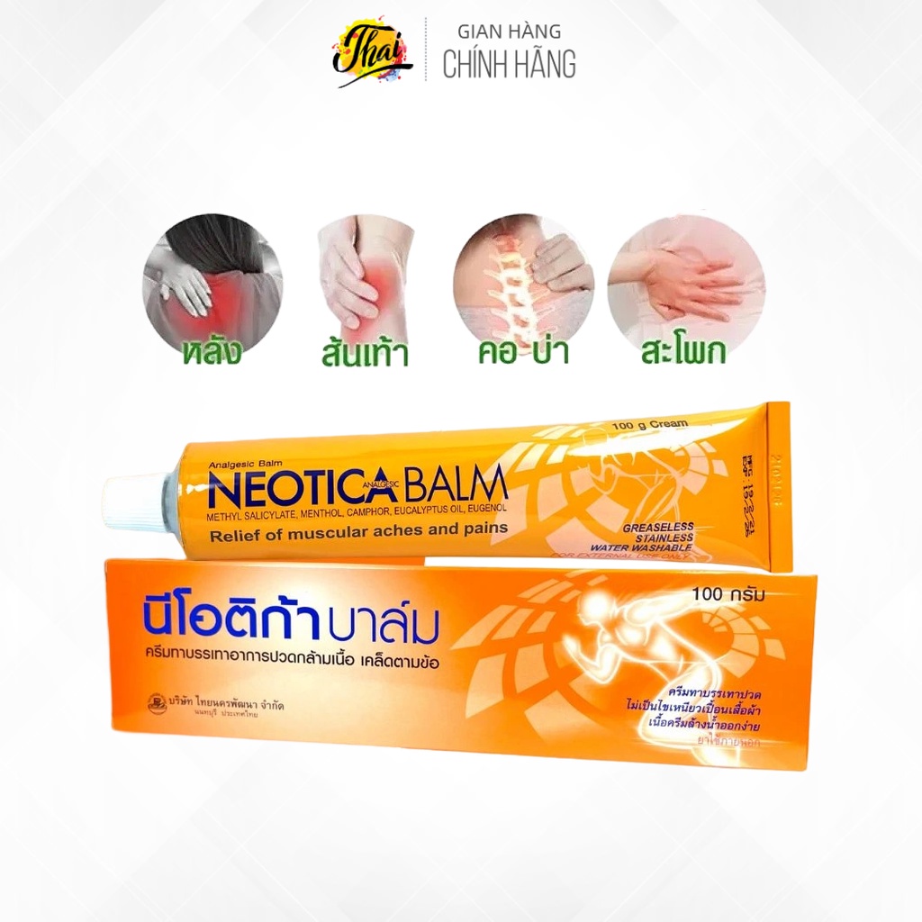 Kem xoa dịu cơn đau bong gân, xướng khớp Neotica Balm Thái Lan | Shopee ...