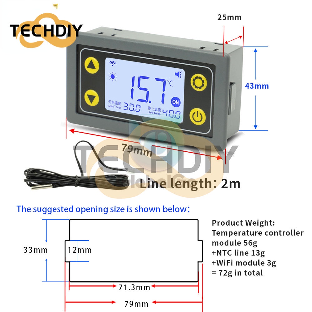 Mô-đun Điều Khiển Nhiệt Độ ST10 WIFI DC 6-30V 10A | Shopee Việt Nam