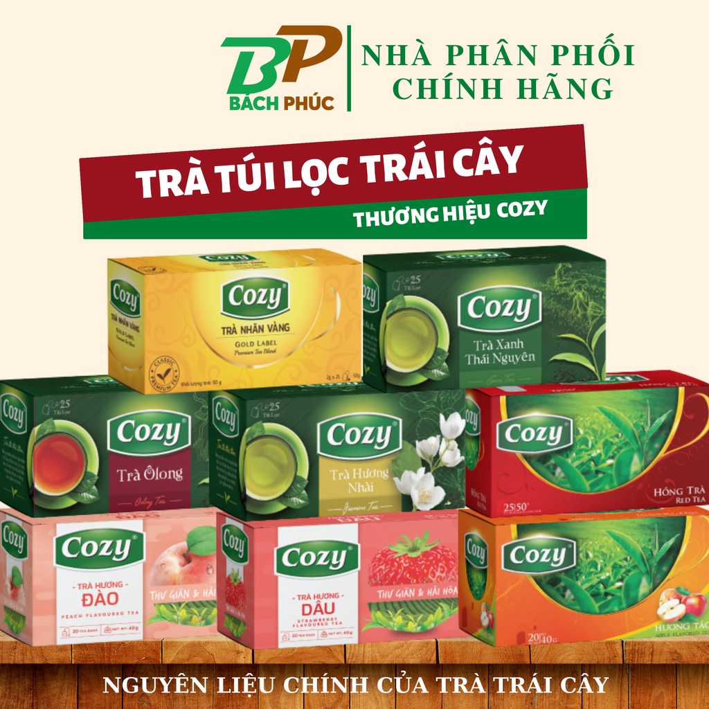 Trà Túi Lọc Cozy Có Đủ Các Mùi Hộp 25 Gói Nguyên liệu pha chế trà trái ...