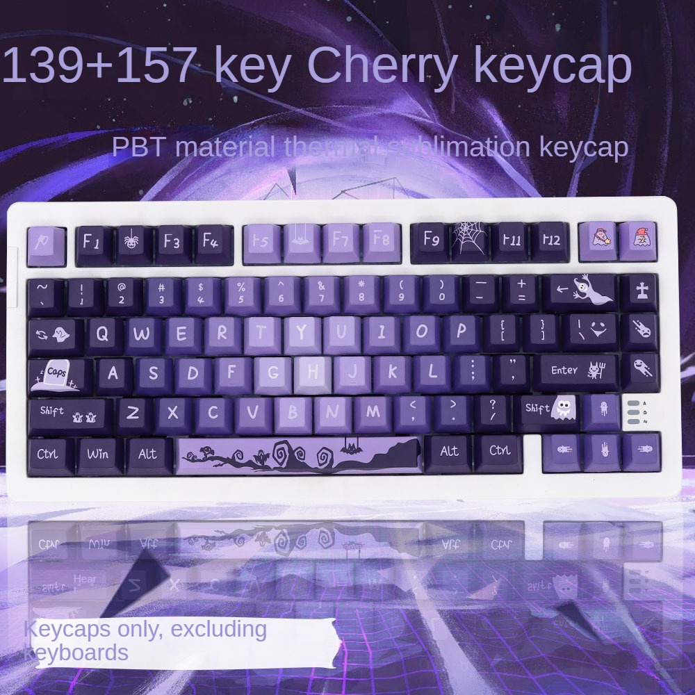 Tianma ngoại vi khóc lạ màu tím gradient keycap Anh đào chiều cao PBT 61 64 68 75 87 98 | Shopee ...