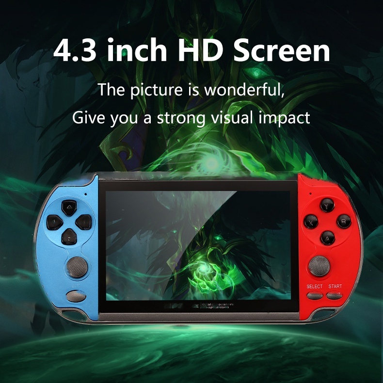 Máy Chơi game Cầm Tay psp X7 Màn Hình HD 4.3 Inch 8GB Tích Hợp Sẵn ...