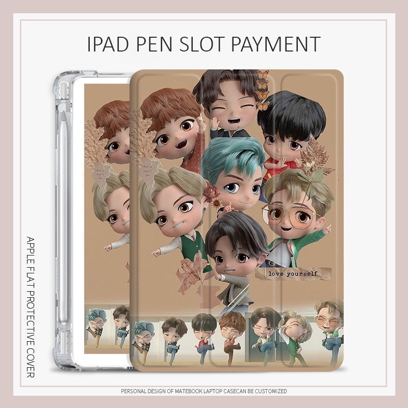 Bao Da Máy Tính Bảng Hình Nhân Vật Hoạt Hình BTS Cho iPad air4 / 5 ...