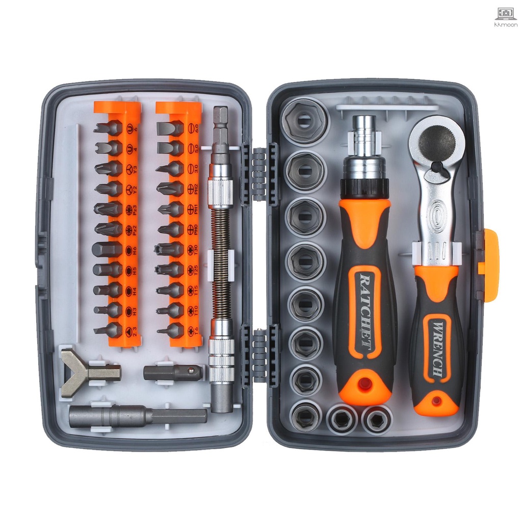 38pc Precision Ratchet Screwdriver Bit Set Magnetic Screwdrivers Kit ...