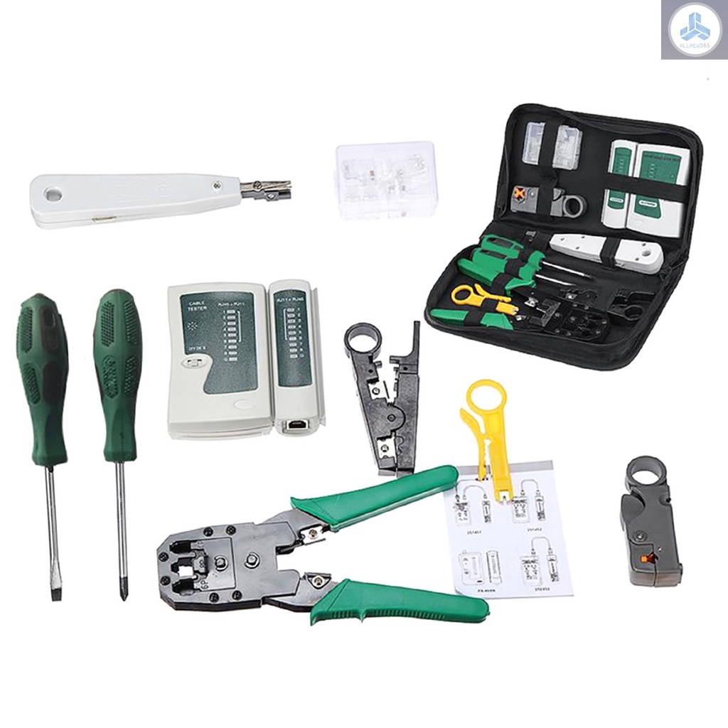 9 in 1 LAN Network Fix Cable Tester Crimper Plier Hand Tool Kit Cat5 ...