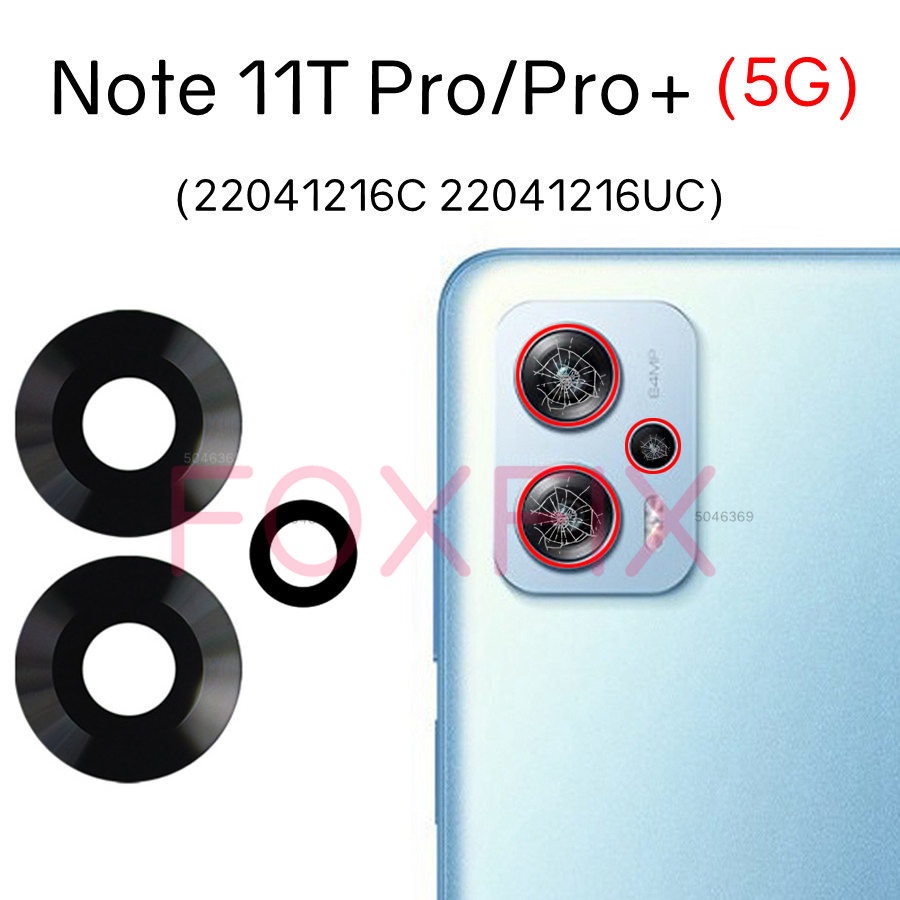 Ống kính kính kính Camera sau cho Xiaomi Redmi Note 11T Pro + Plus 5G ...
