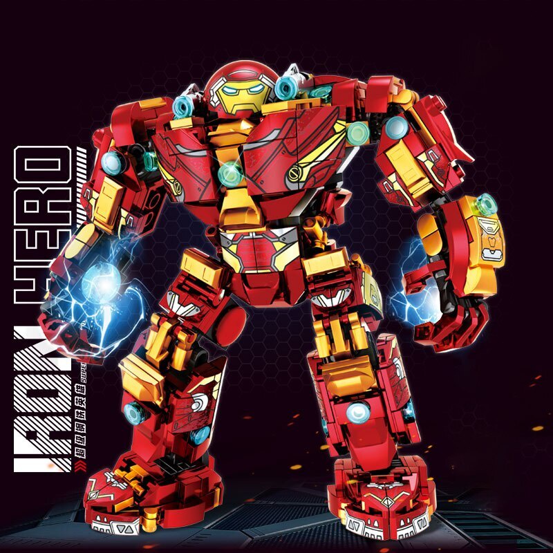 Marvel 532+Pcs Hulkbuster Iron Man Building Bricks Sets Moc Tony Stark ...