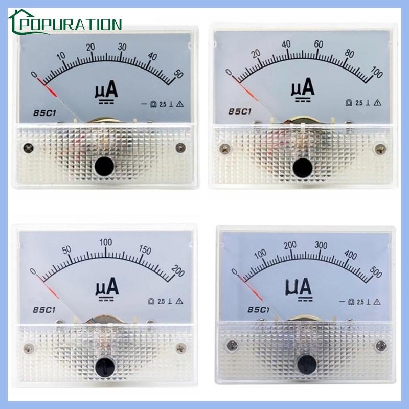 Pop professional analog amp panel meter ampe kế hiện tại 50ua 100ua ...