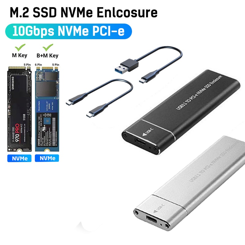 Hộp Đựng Ổ Cứng Ngoài M.2 NVMe SSD M2 NVMe Case M2 USB 3.1 Type C ...