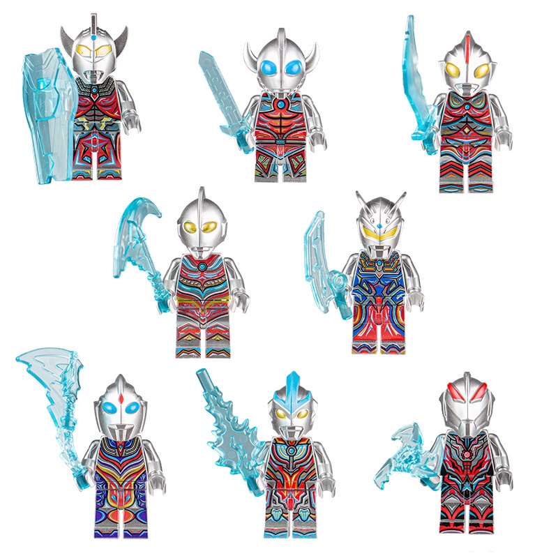 Bộ 8 Mô Hình Lego Nhân Vật Ultraman Trang Trí Mũ Bảo Hiểm | Shopee Việt Nam
