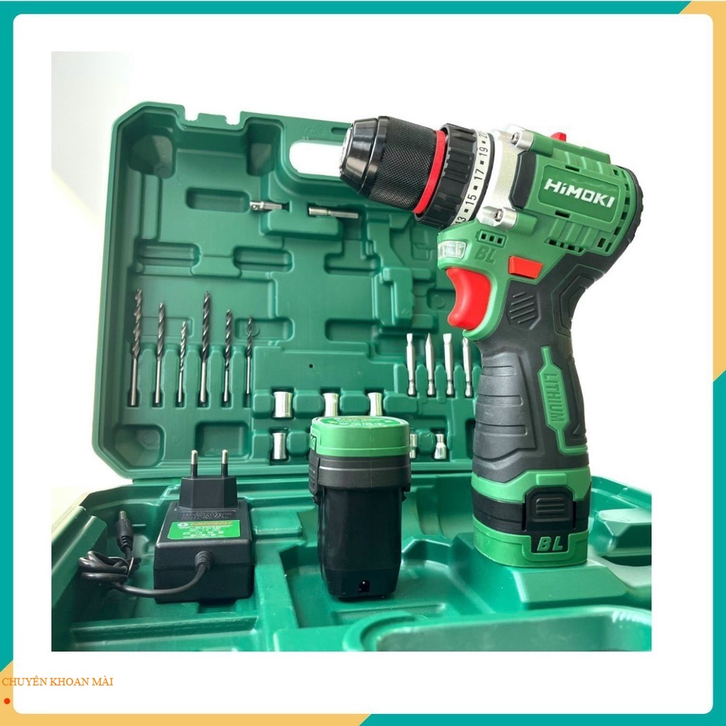 Máy khoan pin HIMOKI 2 chức năng /không chổi than/ đầu autolock /THẾ HỆ ...