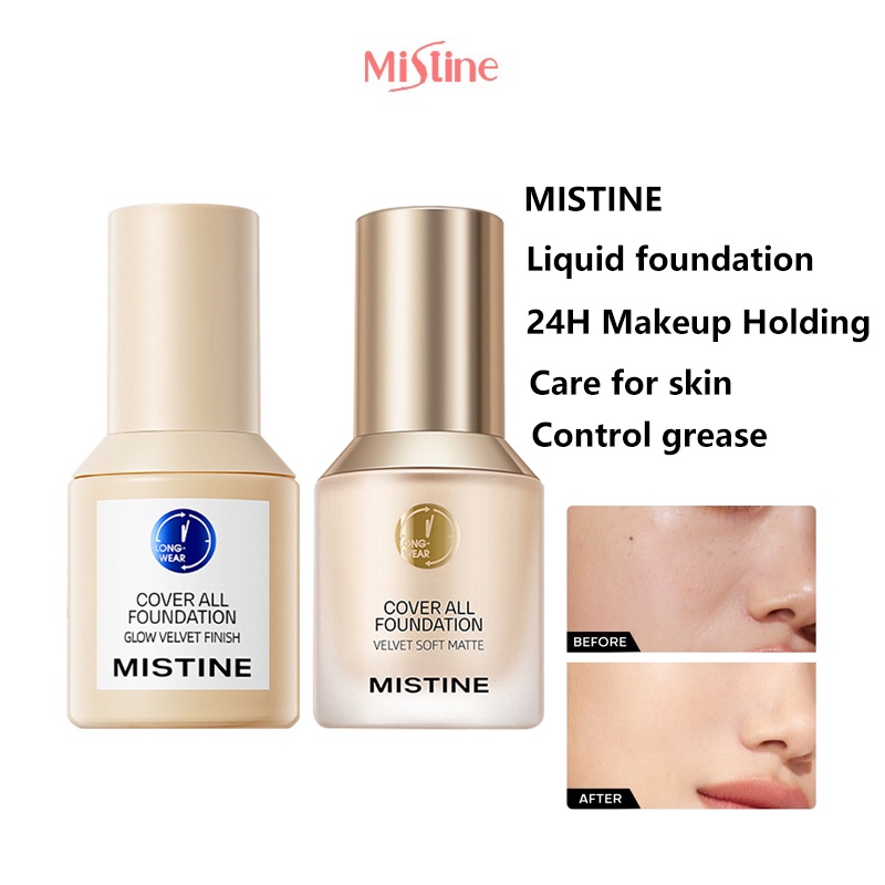 MISTINE Kem nền dạng lỏng che phủ lâu trôi, dưỡng ẩm kiểm soát dầu 30g cho mọi loại da | Shopee ...