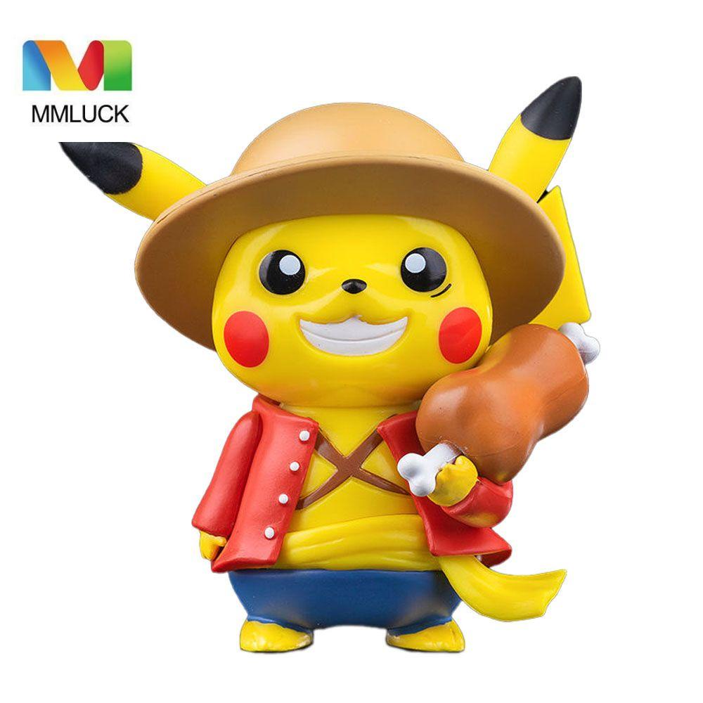 Mô hình nhân vật MMULCK Pokemon Pikachu Monkey D Luffy mini PVC làm quà ...