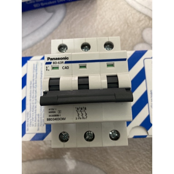 Cầu dao MCB CB 3P 3 Pha 3 Tép 25A 32A 40A 50A 63A Panasonic | Shopee Việt Nam