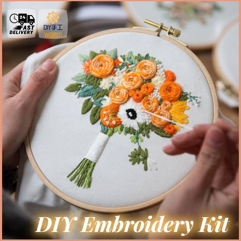 DIY Embroidery Set Embroidery Kit DIY Fabric Embroidery Kit Set ...