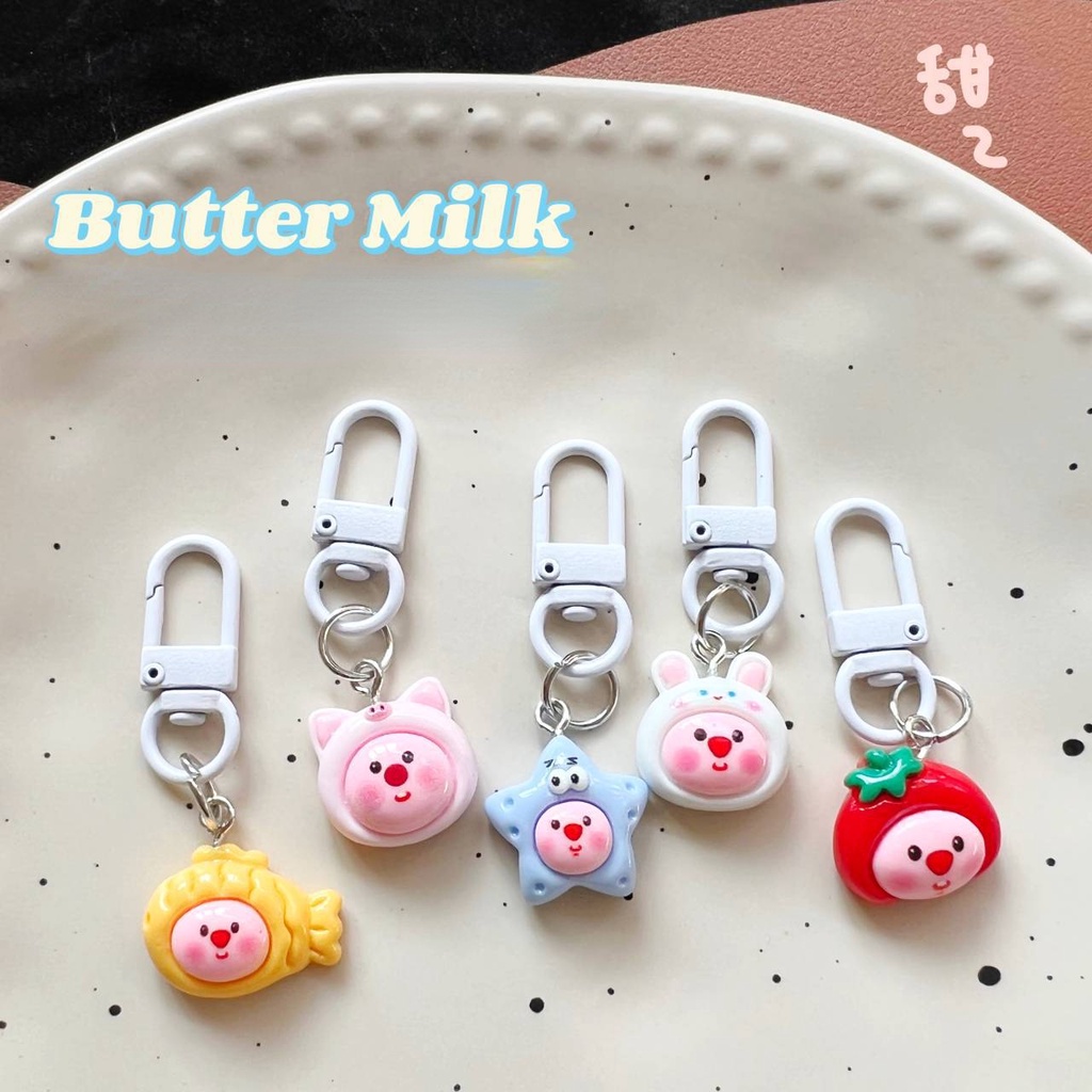 Loopy girl heart mặt dây chuyền phim hoạt hình búp bê nhỏ dễ thương cá ...