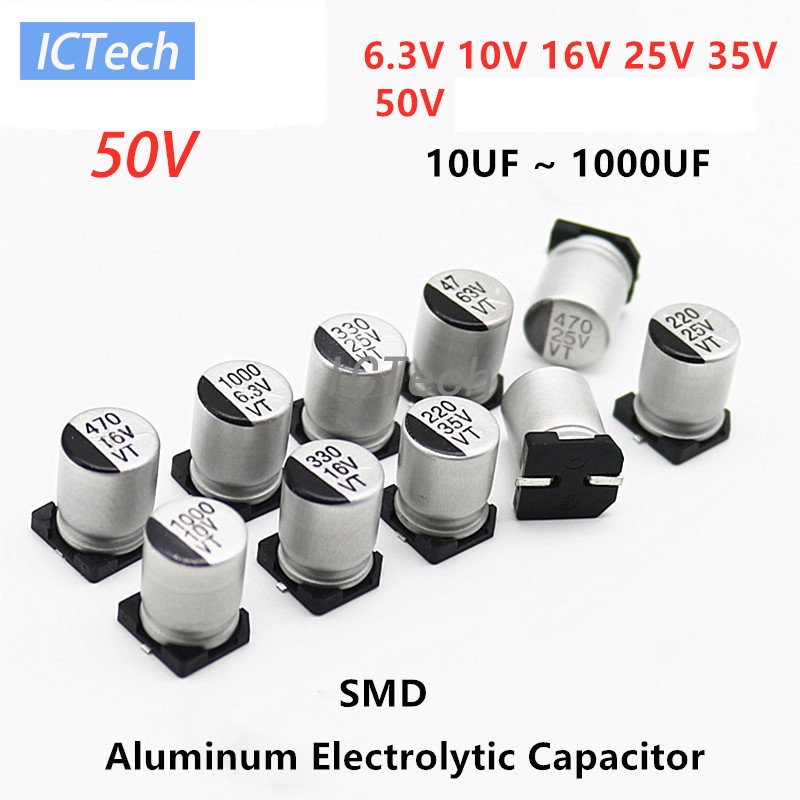 Set 20 Tụ Điện Nhôm SMD 50V 1UF 4.7UF 10UF 22UF 33UF 47UF 100UF 220UF Chuyên Dụng | Shopee Việt Nam