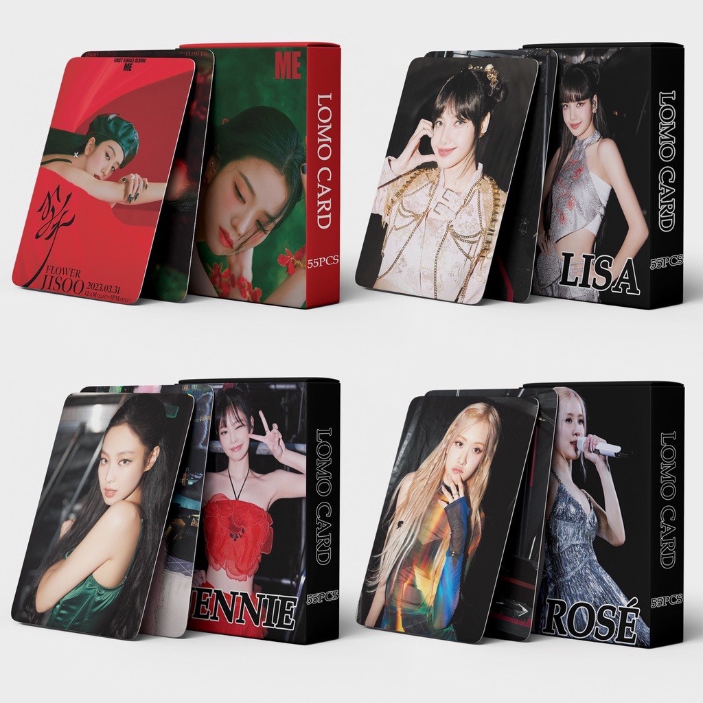 Lomo card Blackpink Jisoo Lisa Jennie Rose Album Flower Solo ảnh thẻ bộ ...
