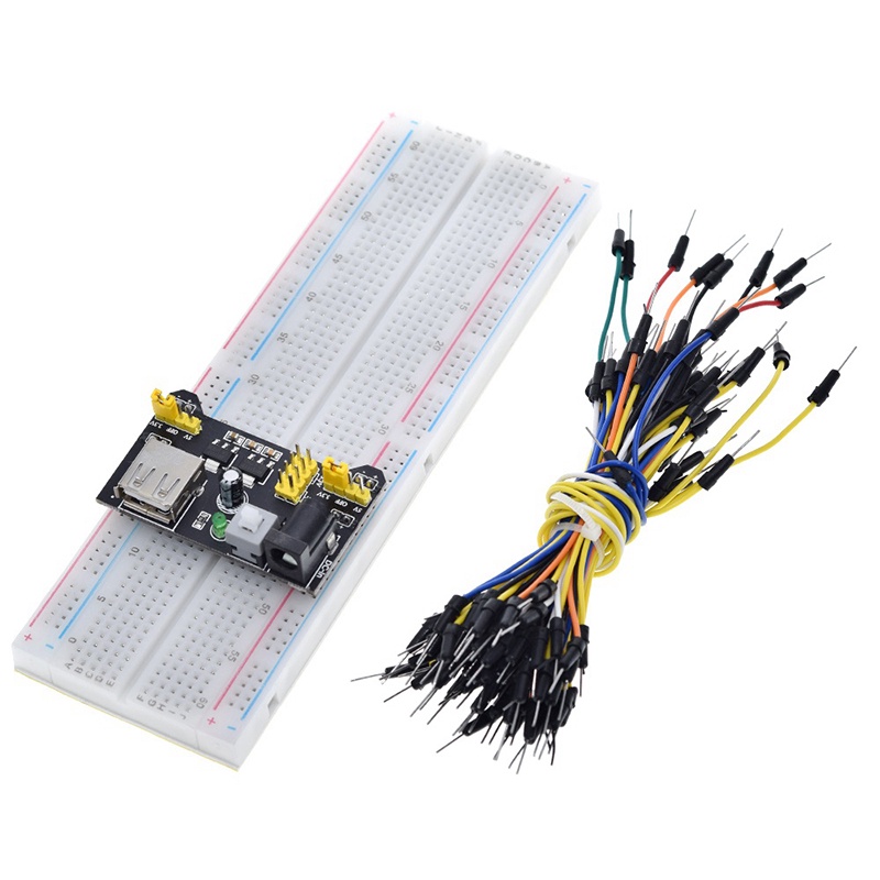 Bảng Mạch Breadboard 3.3V / 5V MB102 + 65 Dây Nối MB-102 830 Điểm Cho ...