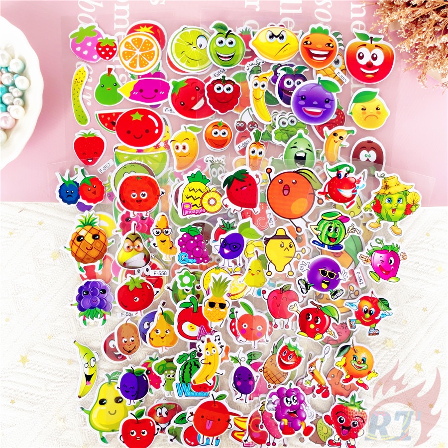 Fruit and Vegetable Series 01 DIY Rewards Sticker 12Sheets/set Cartoon ...