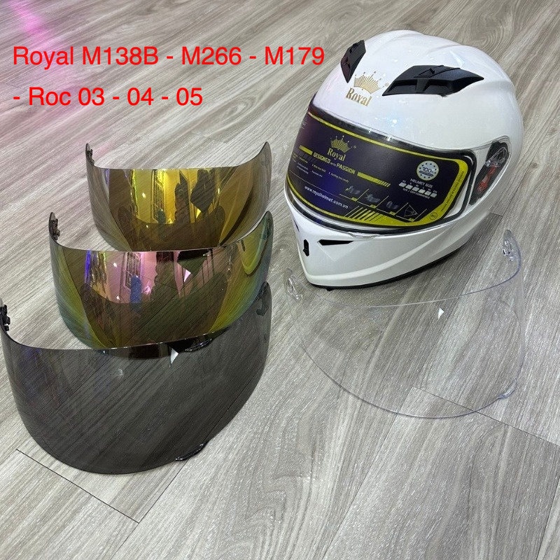 Kính Royal M266, M138B, M179, Kính rời thay thế mũ bảo hiểm Royal M179 ...