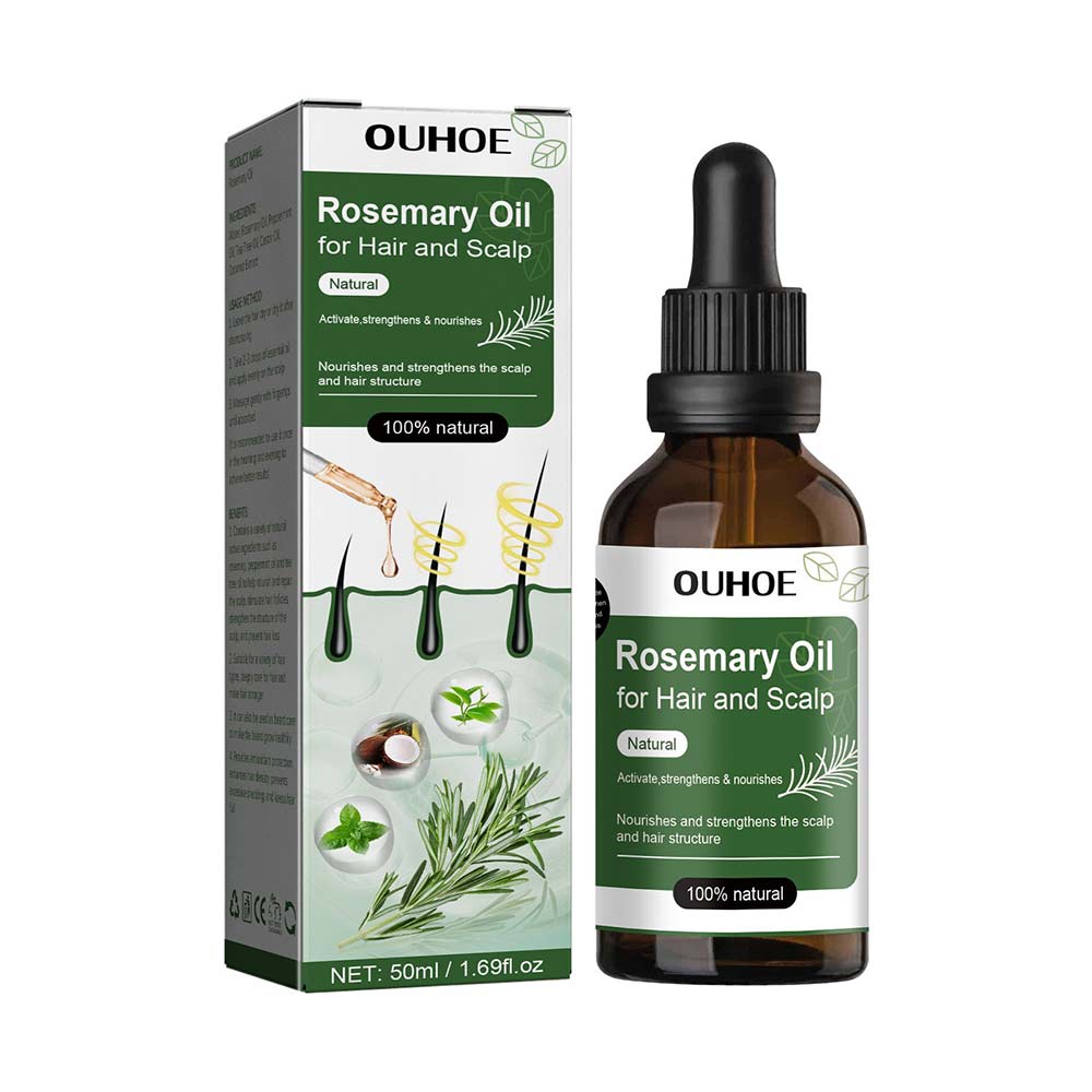 50ML Organic Rosemary Essential Oil For Hair Growth 100% Natural Nourishes Hair | Shopee Việt Nam