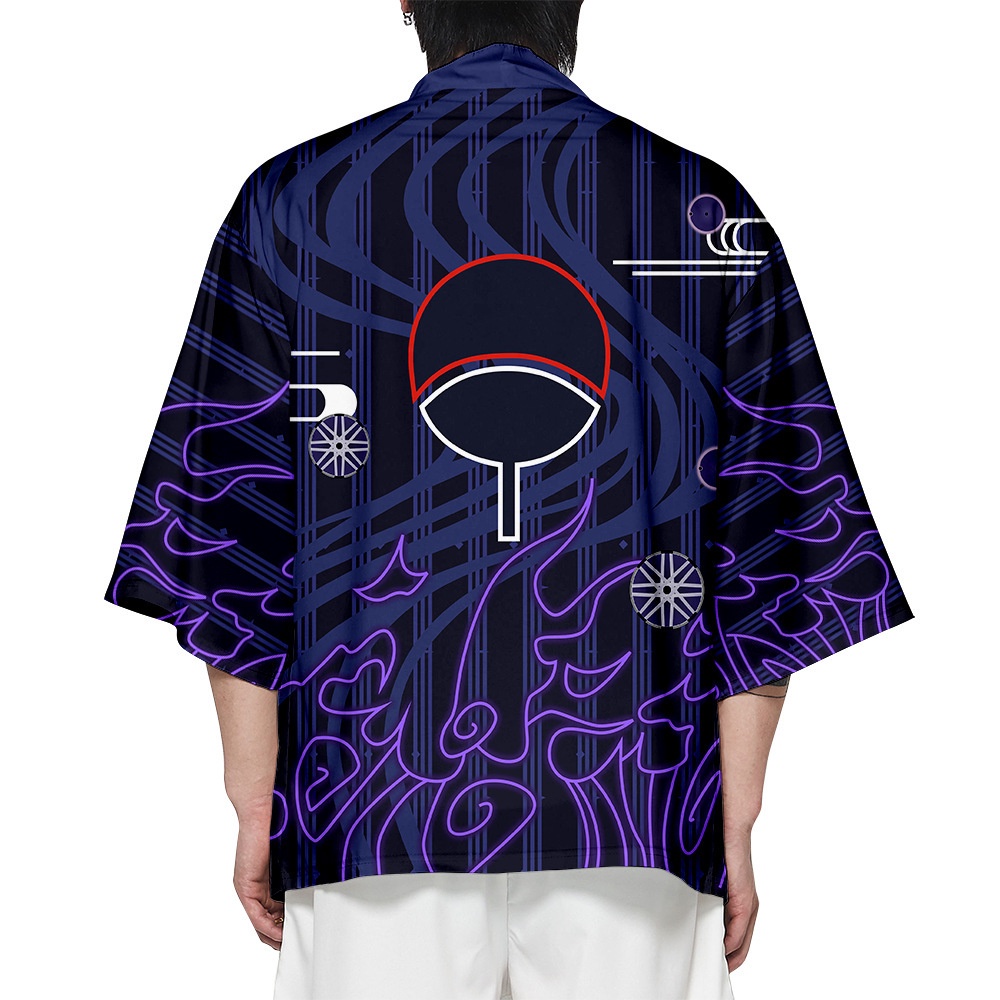 Áo Choàng Kimono Biểu Tượng Uchiha Sharingan NARUTO Haori Sasuke ...