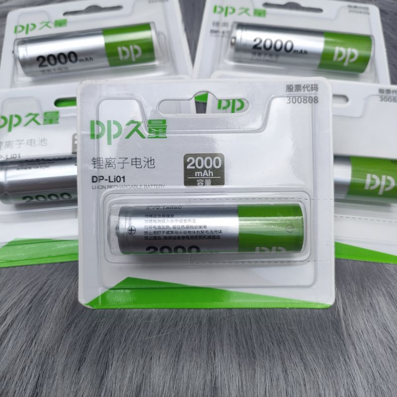 Pin sạc 18650 3.7V Lion Dp cao cấp 2000mAh chính hãng | Shopee Việt Nam