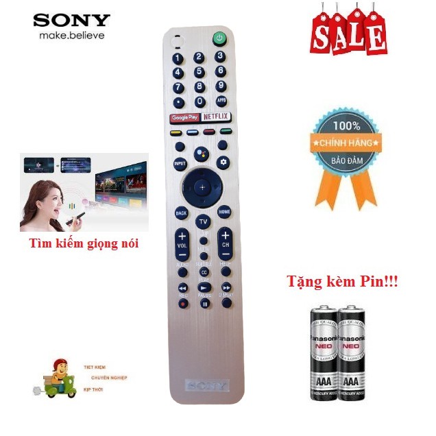 Remote Điều khiển tivi Sony giọng nói RMF-TX600U- Hàng mới logo Sony mạ ...
