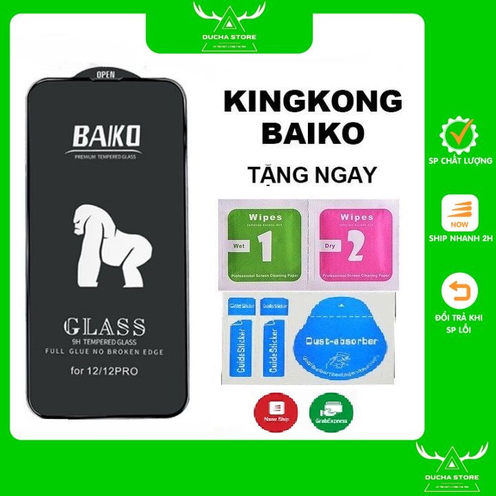 Kính Cường Lực Baiko Dành Cho iPhone kính Kingkong Baiko cao cấp Chống ...