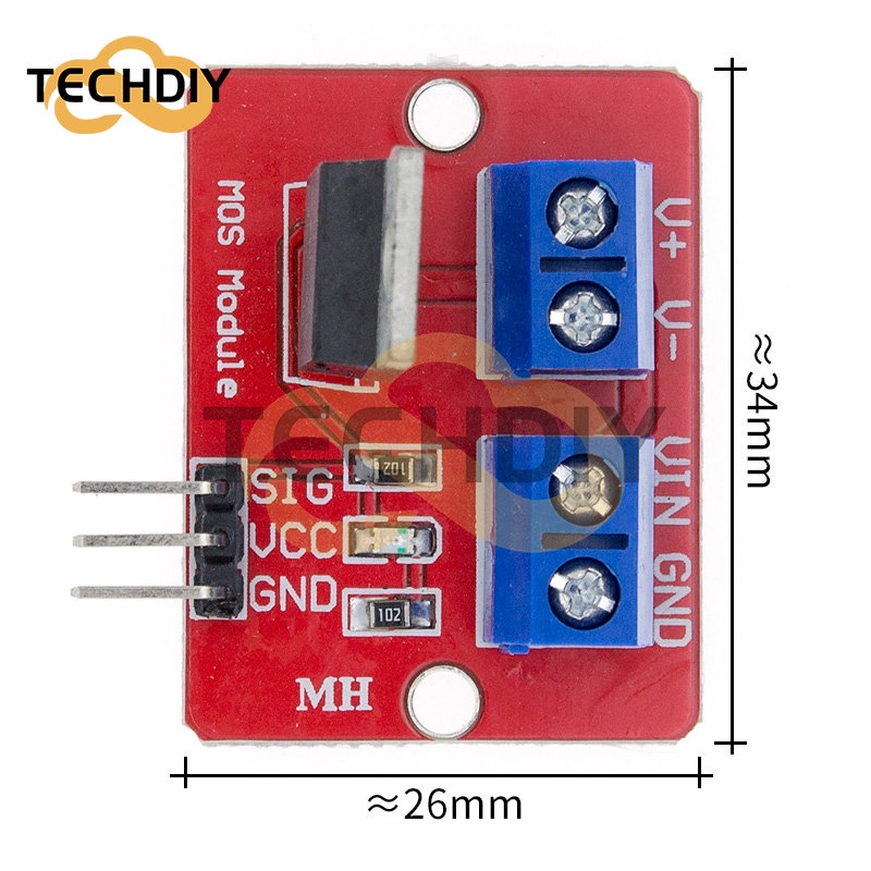 Mô Đun Nút Bấm Mosfet 0-24V IRF520 MOS Cho Arduino MCU ARM Raspberry PI ...