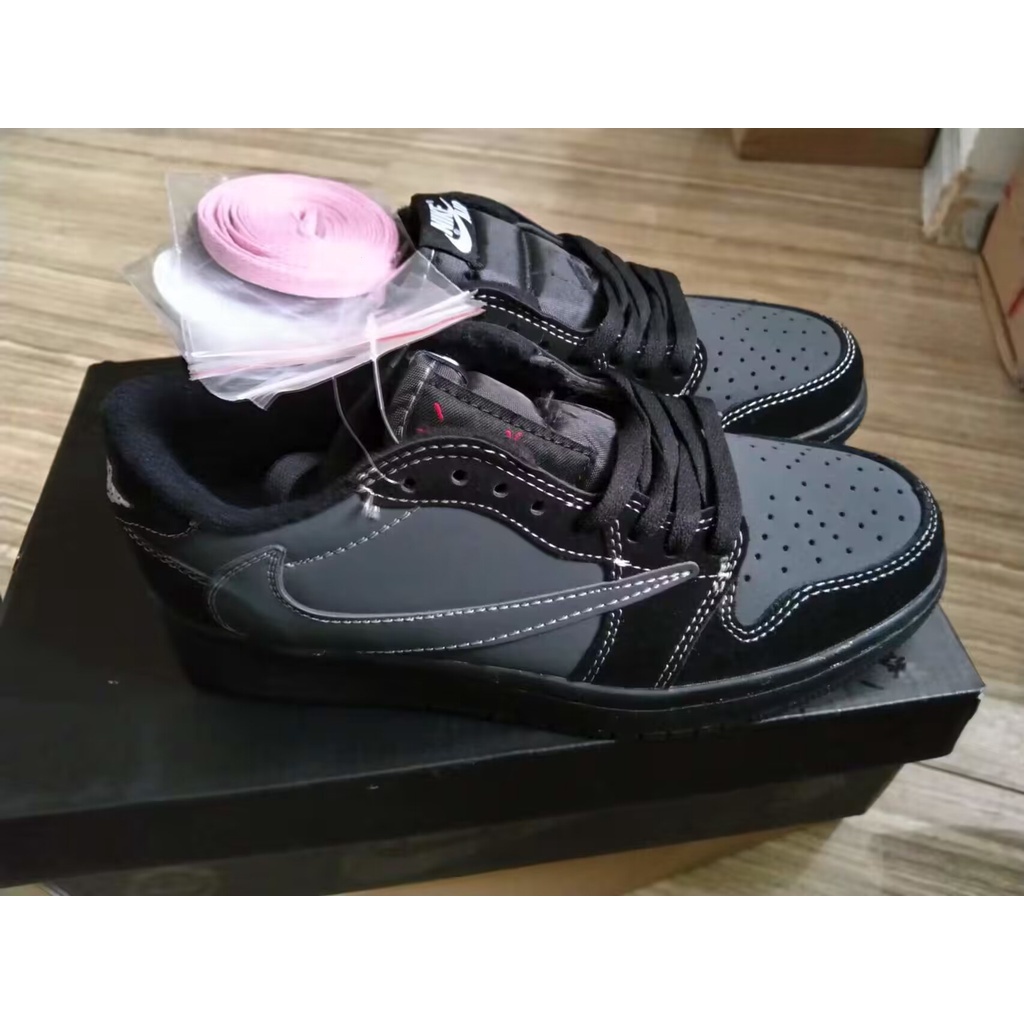Giày Thể Thao Travis Scott Air Jordan 1 Low OG "Black Phantom AJ1 ...
