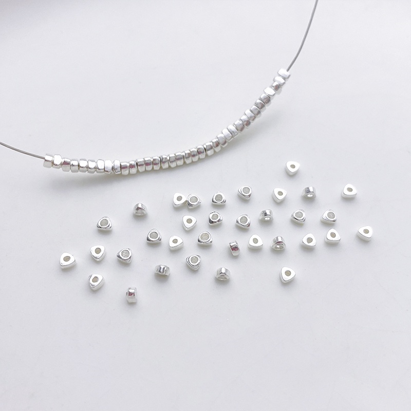 diy゜14k Bộ Nhiều Miếng Dán Trang Trí Nhiều Mảnh°Hạt Bạc 925 Hình Tam Giác Mini Dùng Làm Trang ...