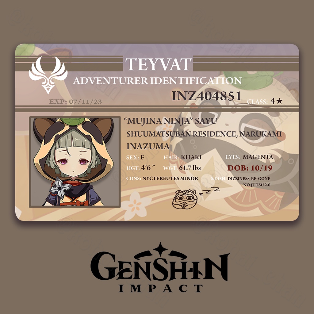 Card Bo Góc Genshin Impact ID Card - [ Yoimiya Gorou Yae Miko Raiden ...